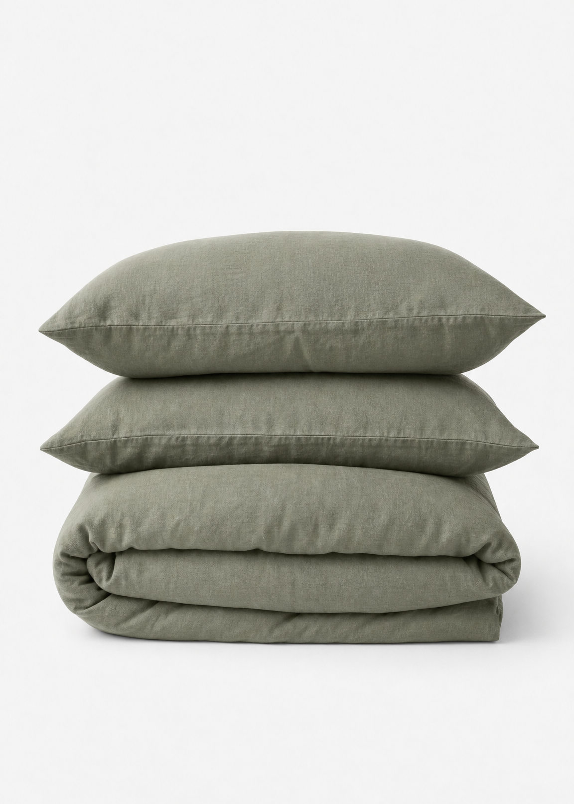 Lumière Linen-Cotton Duvet Cover in Sage | TFD NZ – The Foxes Den